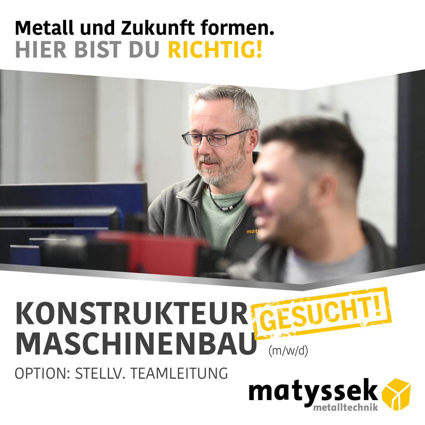 Karriere - Matyssek Metalltechnik - Wir bringen Metall in Form